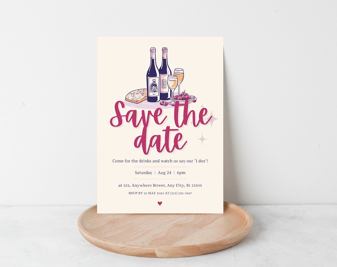 Fun Save the Date Invite, Save the Date, Wedding, Birthday, Dinner ...