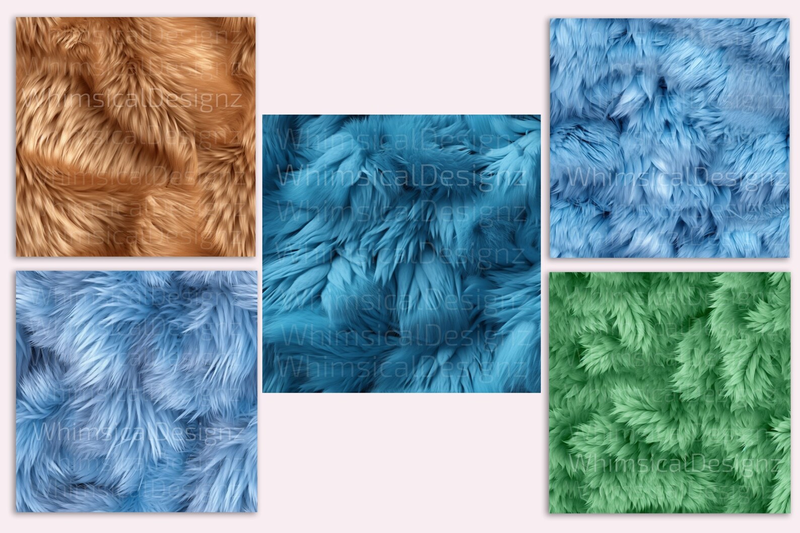 20 Soft Fur Seamless Pattern, Digital Paper Pack, Animal, Fuzzy, Plush ...