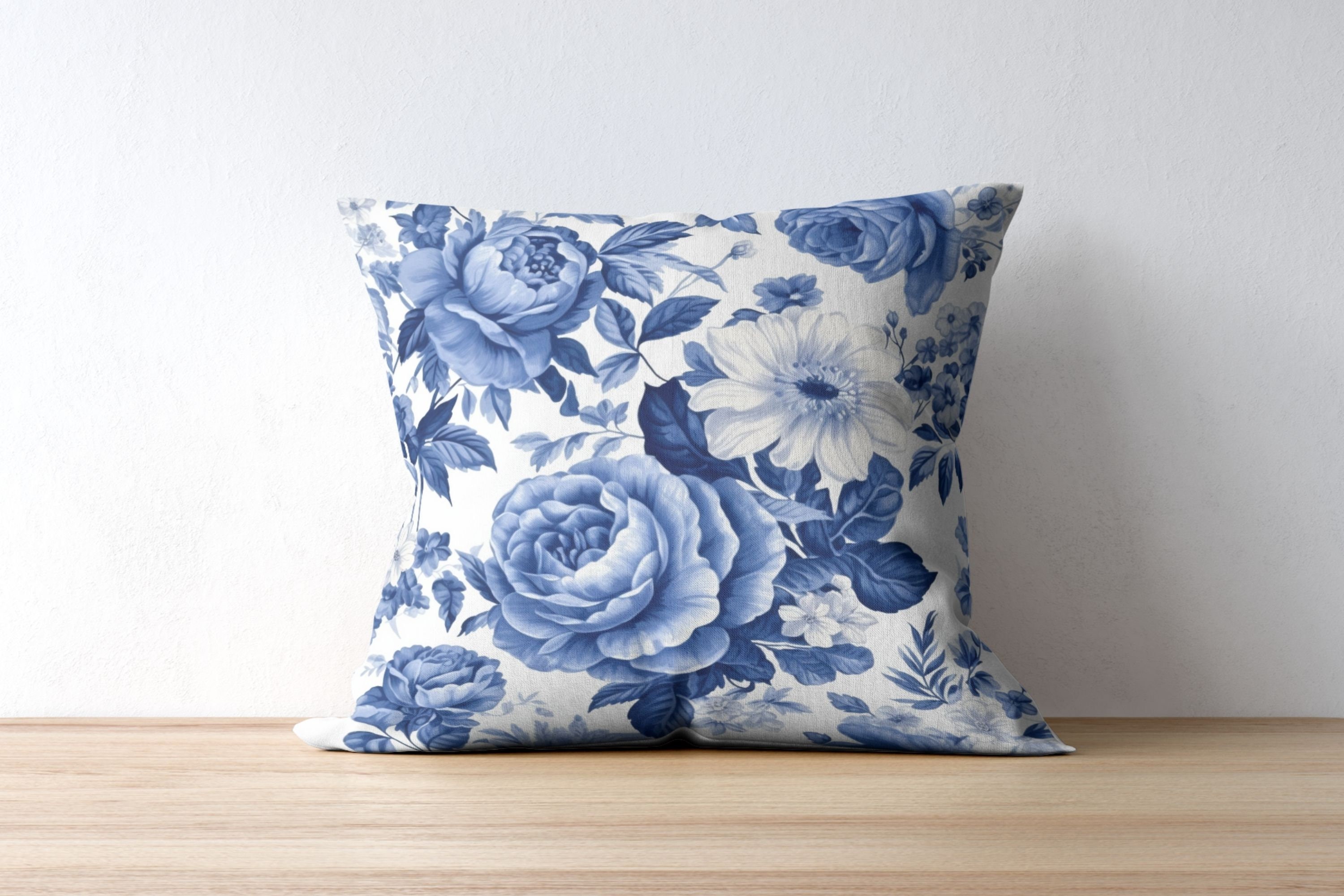 20 Vintage Delft Seamless Pattern, Digital Paper Pack, Flowers ...