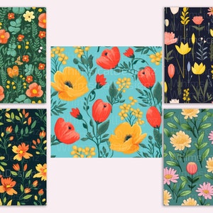 20 Wes Anderson Flowers Wallpaper Seamless Pattern, Digital Paper Pack ...