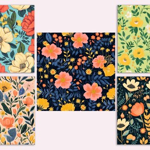 20 Wes Anderson Flowers Wallpaper Seamless Pattern, Digital Paper Pack ...