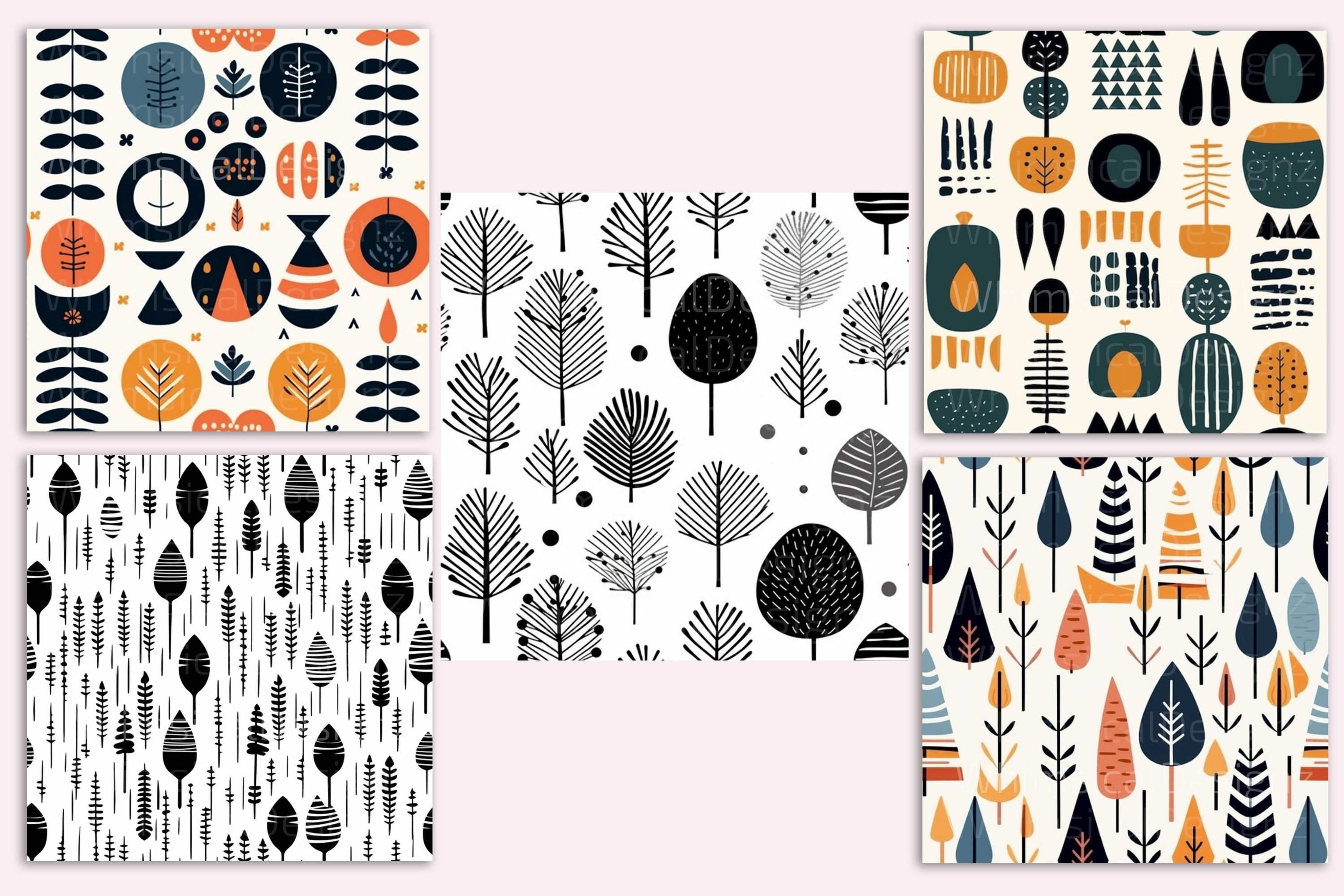 20 Minimalist Scandinavian Seamless Pattern, Digital Paper Pack ...