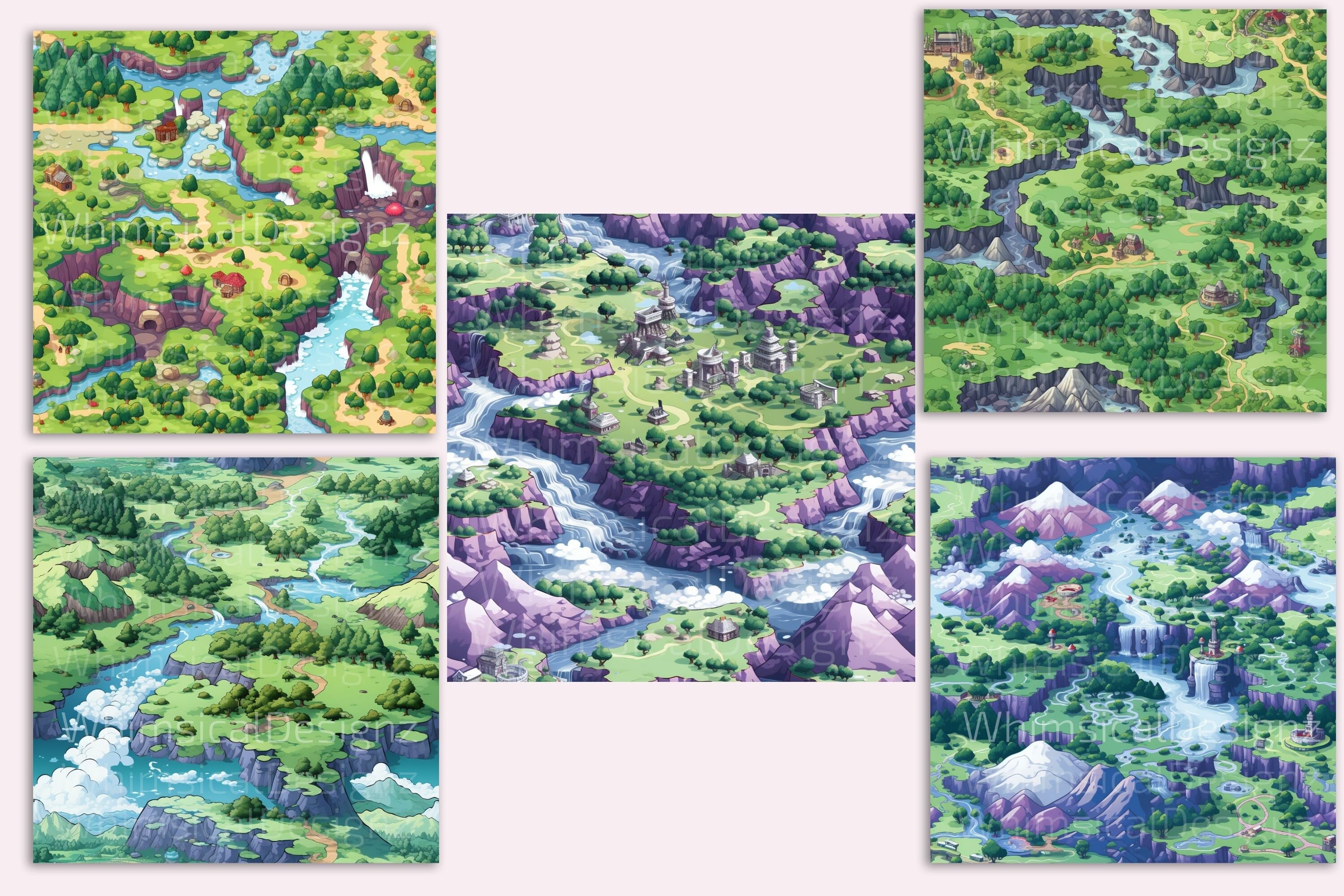 20 Game Maps Seamless Pattern, Digital Paper Pack, Video Game Patterns ...