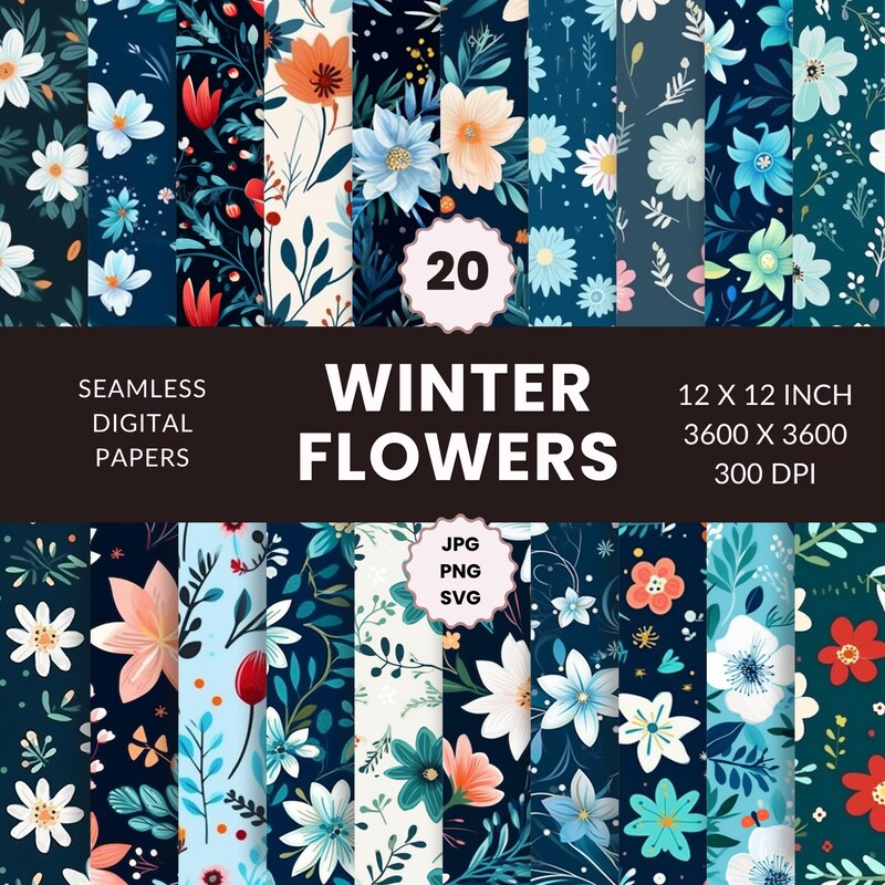 Floral Seamless Svg - Etsy