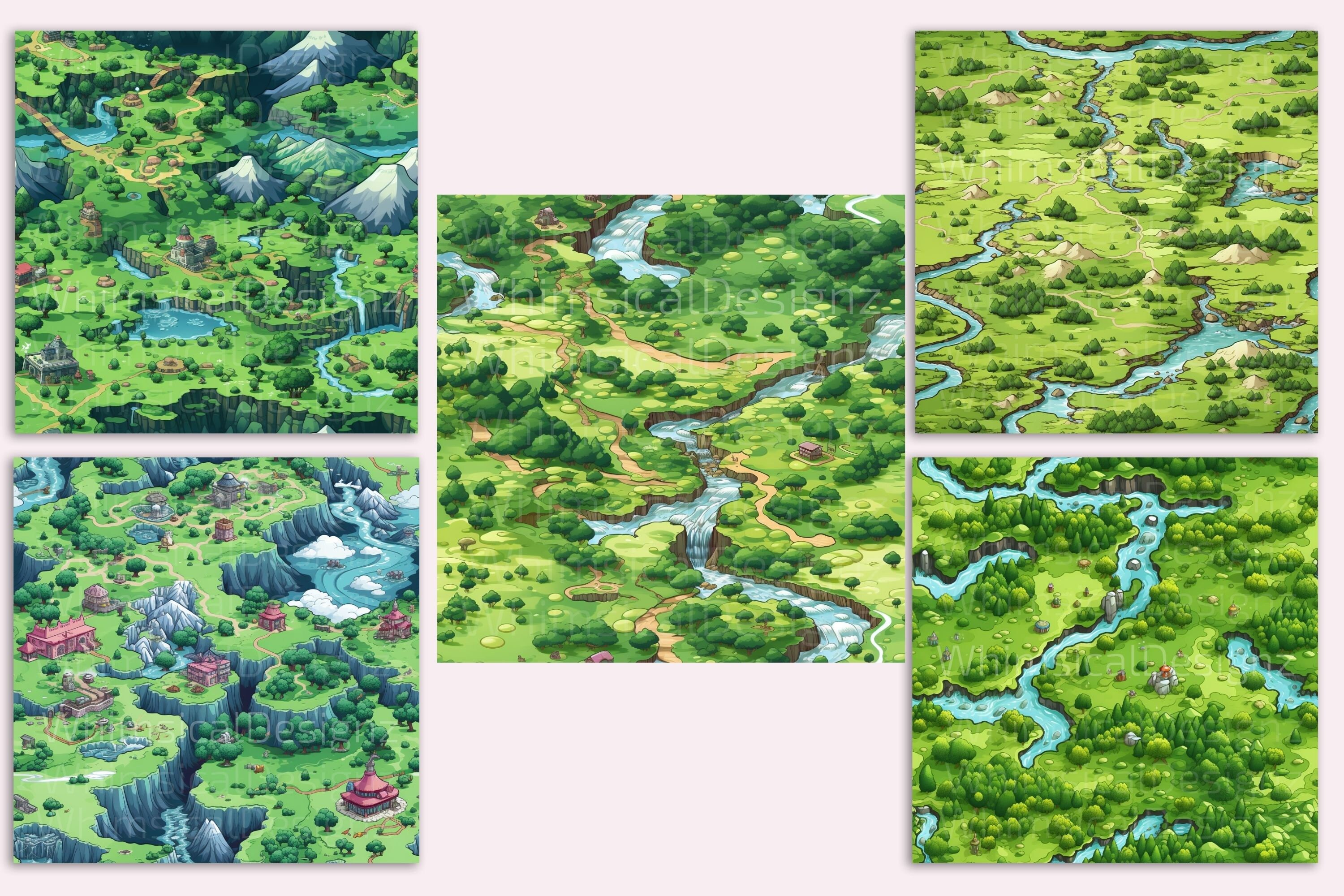 20 Game Maps Seamless Pattern, Digital Paper Pack, Video Game Patterns ...