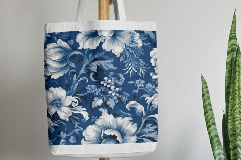 20 Vintage Delft Seamless Pattern, Digital Paper Pack, Flowers ...