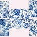 Vintage Delft Seamless Pattern, Digital Paper Pack, Flowers ...