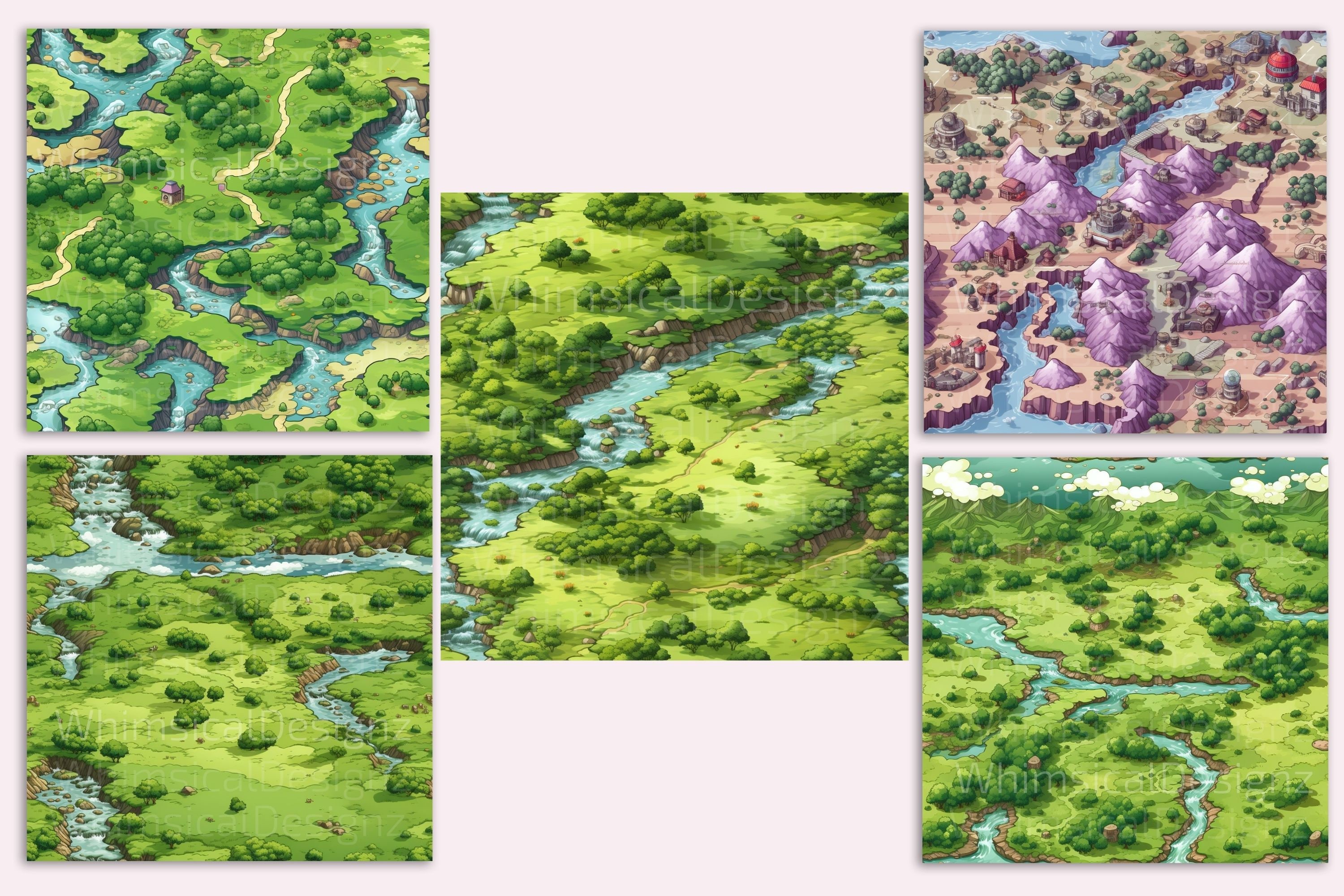 20 Game Maps Seamless Pattern, Digital Paper Pack, Video Game Patterns ...