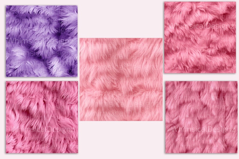 20 Soft Fur Seamless Pattern, Digital Paper Pack, Animal, Fuzzy, Plush ...