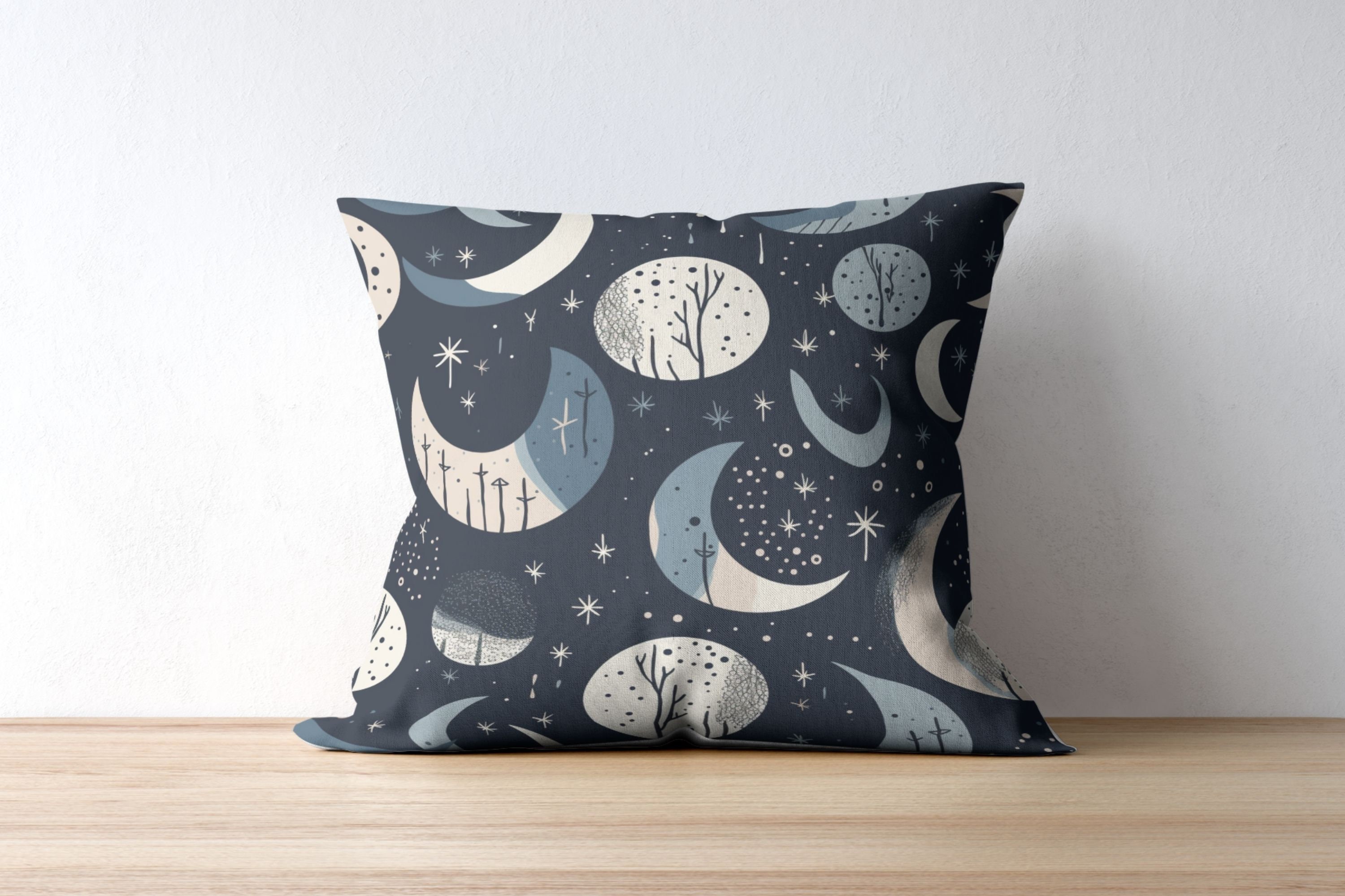 20 Moon Phase Seamless Pattern, Digital Paper Pack, Cosmic Graphic ...