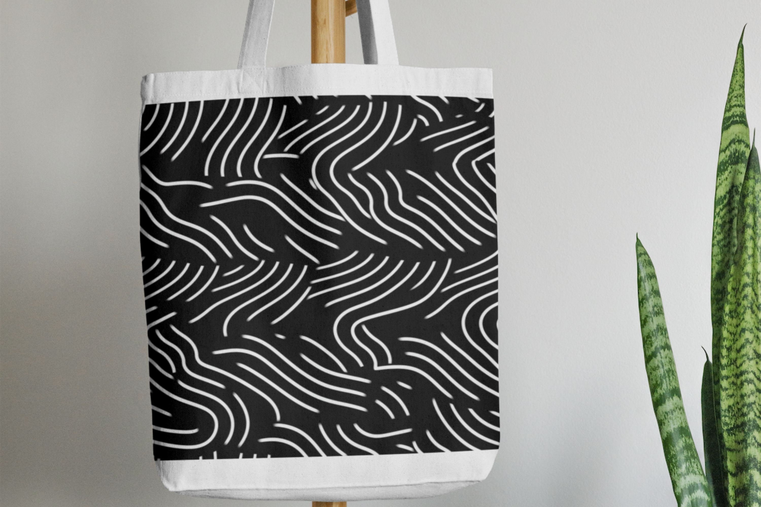 20 Black and White Line Art Seamless Pattern, Digital Paper Pack ...