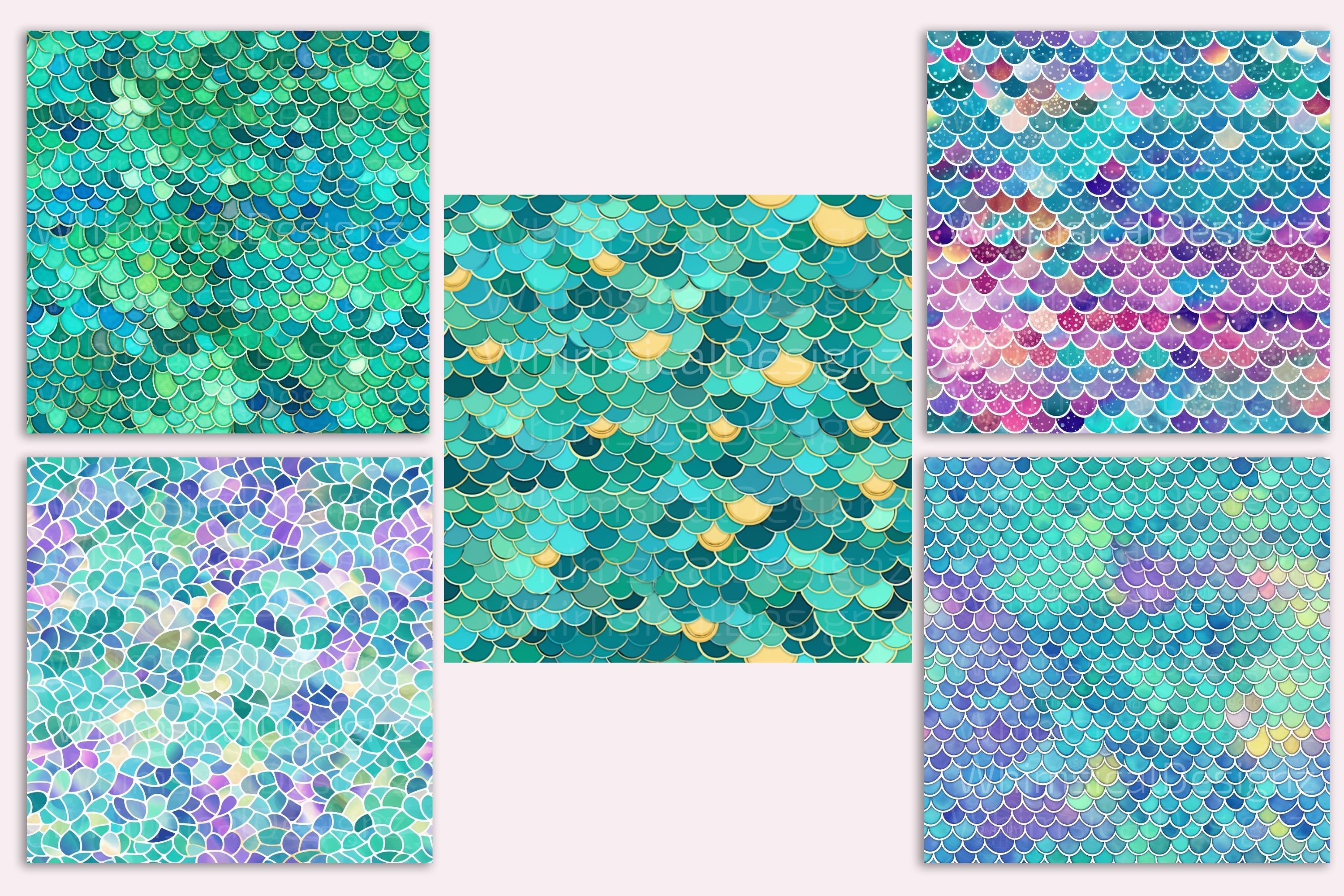 20 Animal Scales Seamless Pattern, Digital Paper Pack, Reptile-inspired ...