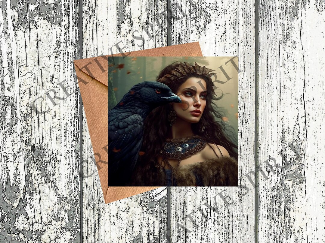 Celtic Goddess, Morrigan, Wiccan, Witchy, Spooky, Gothic Decor, Crow ...