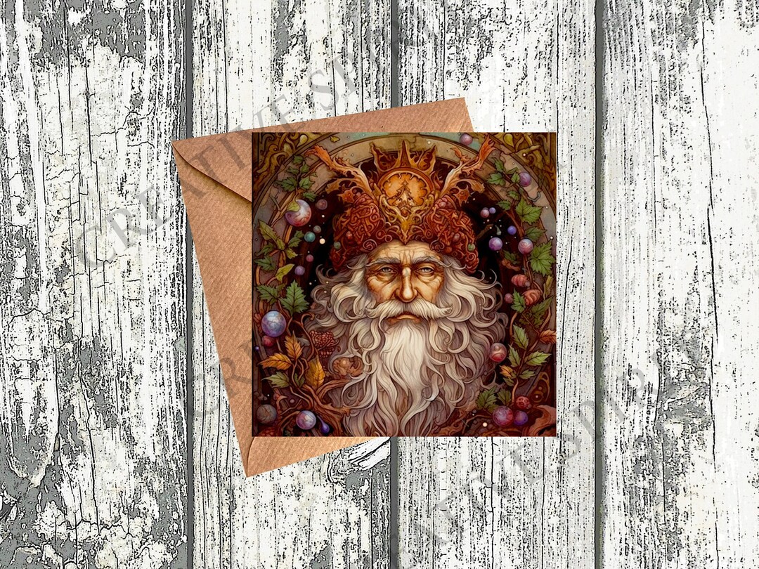 Yule King Christmas Card Solstice Seasons Greetings Celtic - Etsy UK