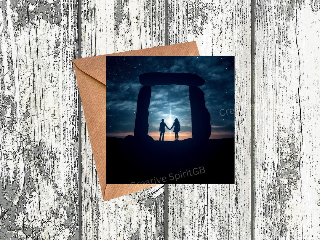 Solstice Henge Couple Card Moon Folklore Handfasting Celtic Pagan ...