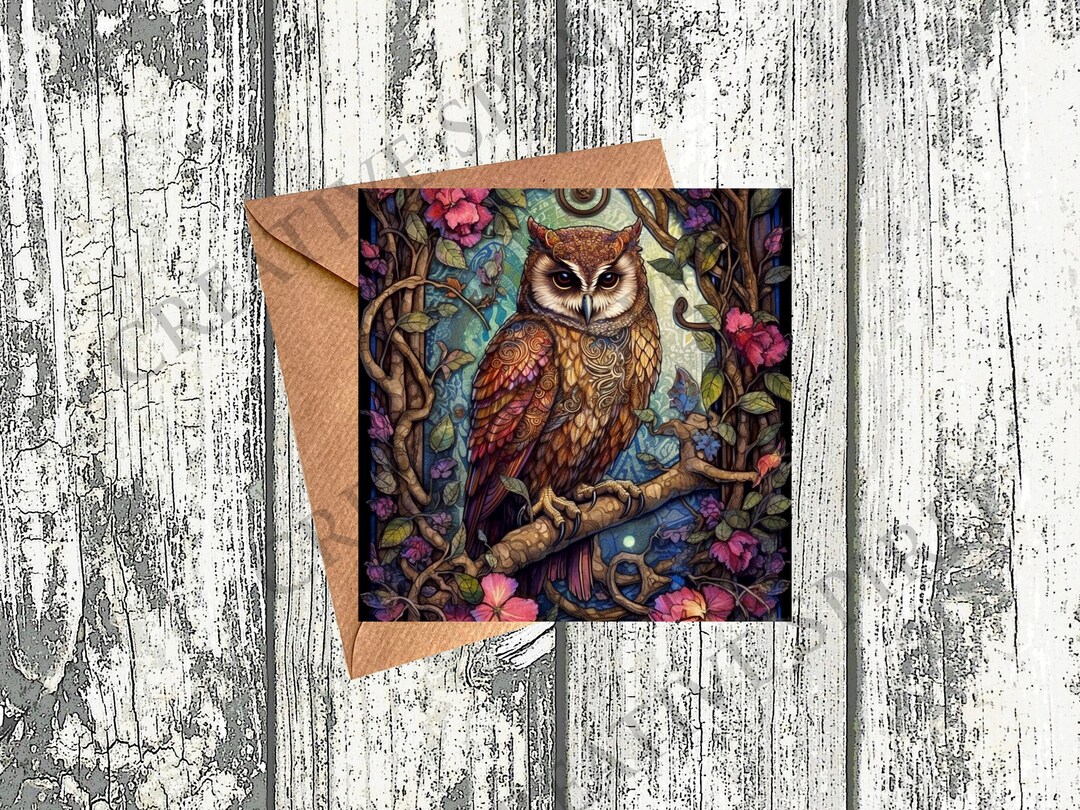 Yule Owl Card | Celtic Folklore | Nature | Seasons Greetings | Pagan ...
