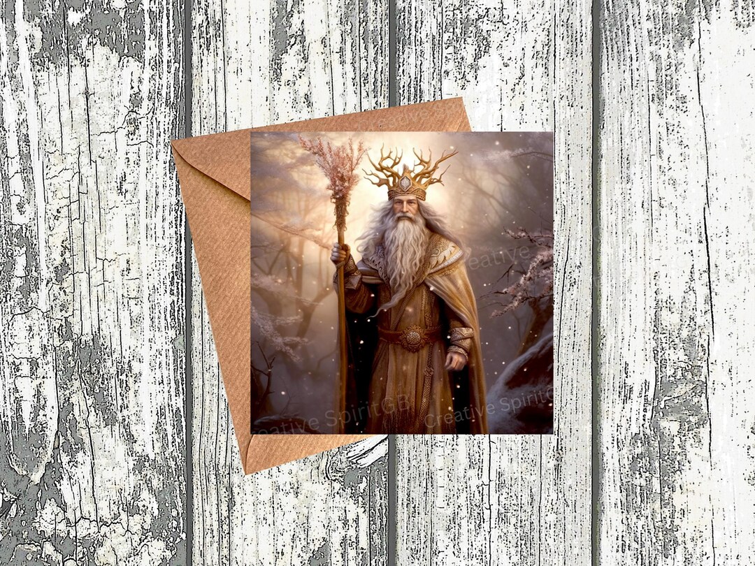 Yule King Christmas Card | Solstice Druid Celtic Pagan Wicca Winter God ...