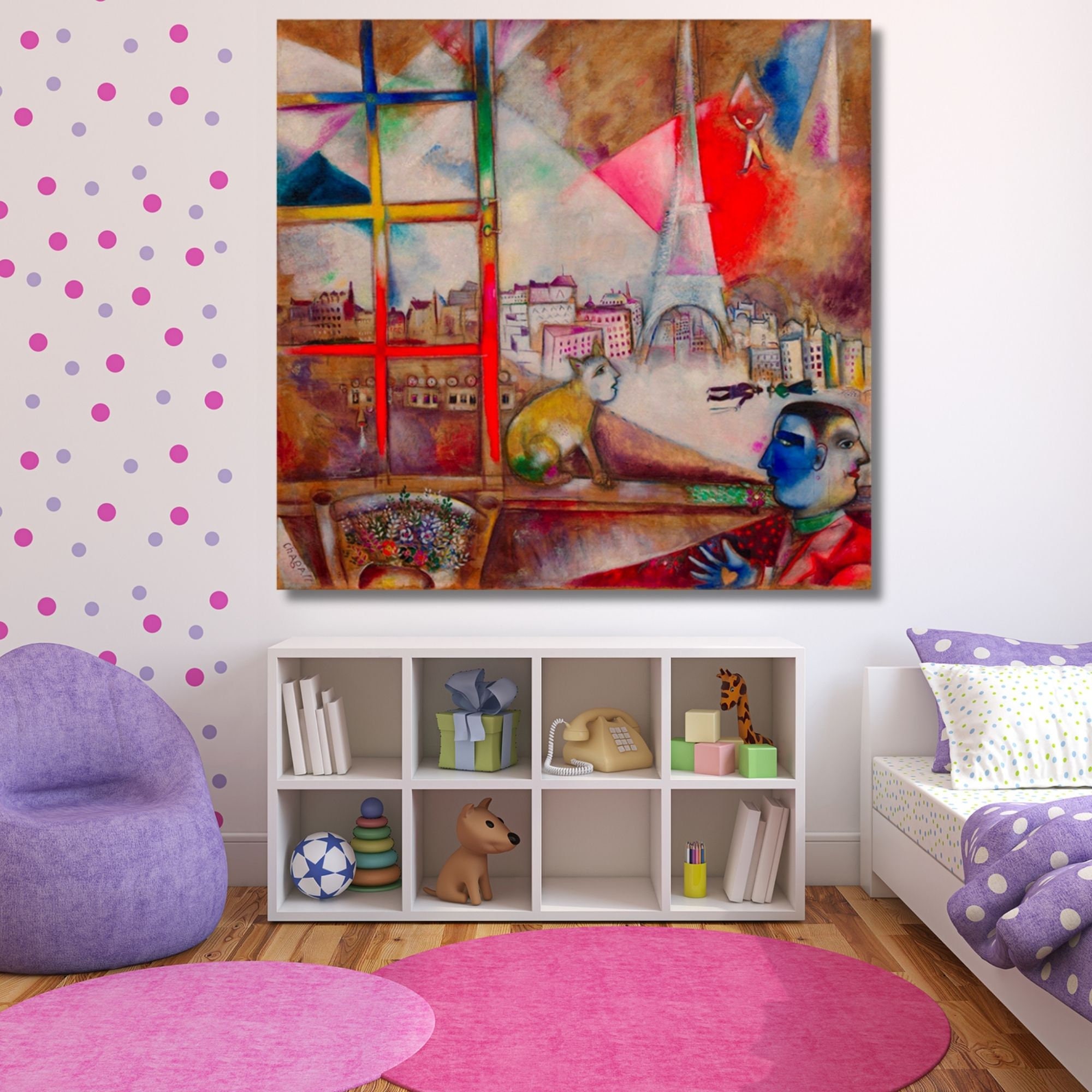 Paris Through the Window by Marc Chagall Cubist Artwork - Etsy