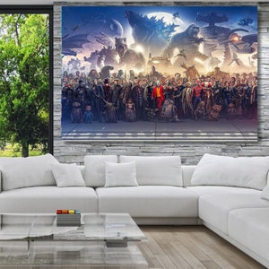 150 Movie Blockbuster Characters Canvas Wall Art Poster Print Movie Eye ...