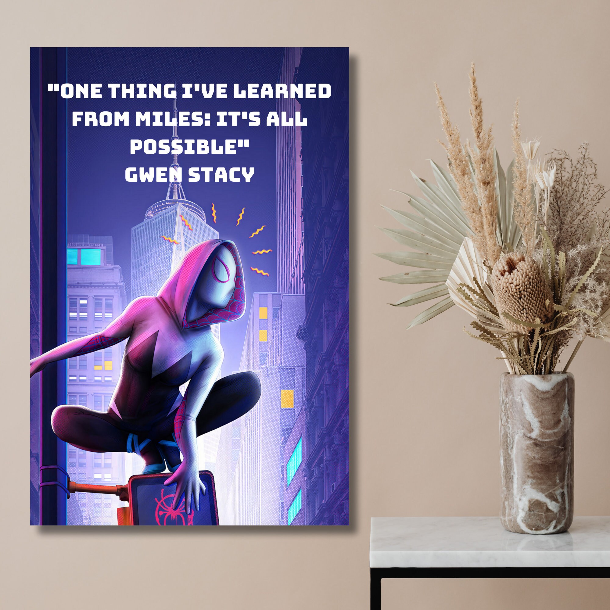 Gwen Stacy Spiderman Across the Spiderverse Superhero Strong - Etsy