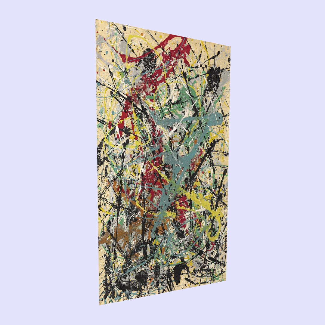 Pollock Style Painting Number 10 CANVAS ART PRINT Jackson Pollock ...