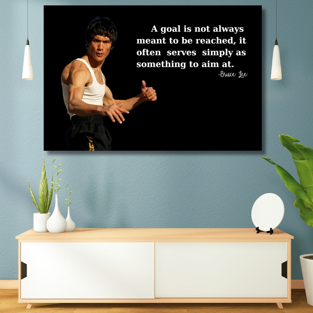 Bruce Lee Celebrity Quotes Poster Canvas Wall Art Kungfu - Etsy