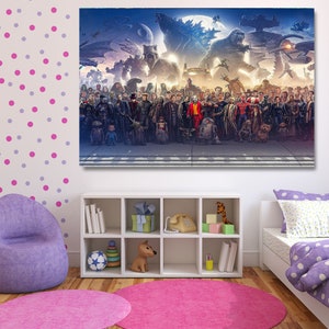 150 Movie Blockbuster Characters Canvas Wall Art Poster Print Movie Eye ...