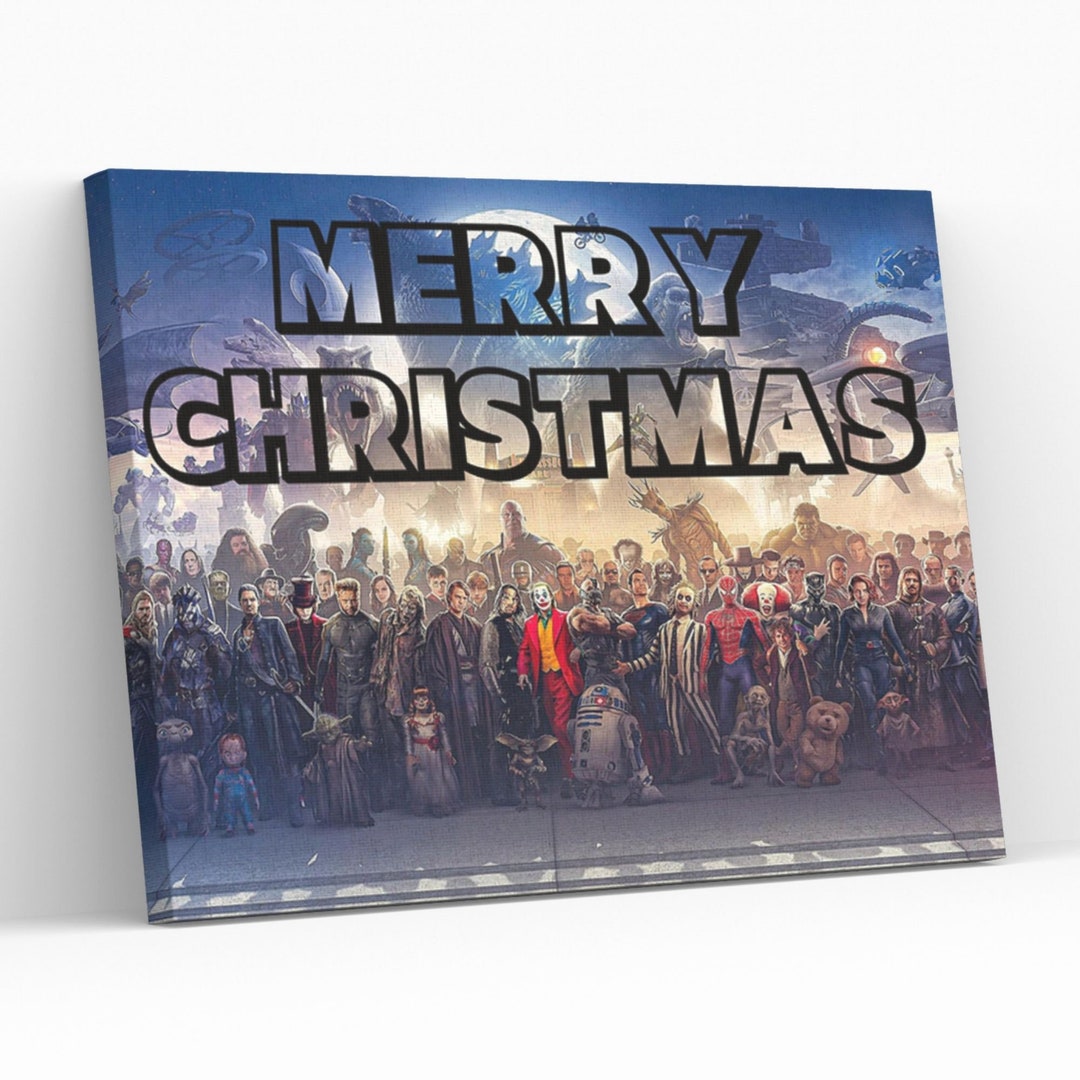 Custom Written Blockbuster Movie Characters Canvas Wall Art ...
