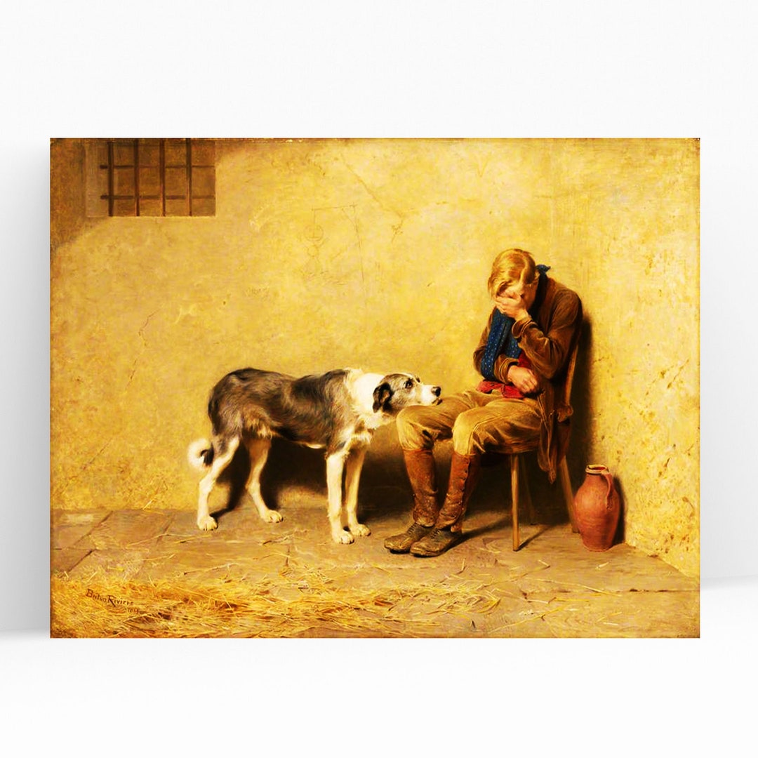 Fidelity by Briton Riviere Canvas Wall Art Fidelity Famous Artwork ...