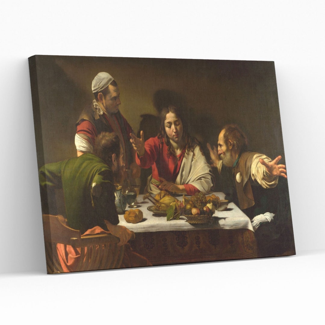 Supper at Emmaus by Caravaggio 1602 Canvas Wall Art Renaissance Artwork ...