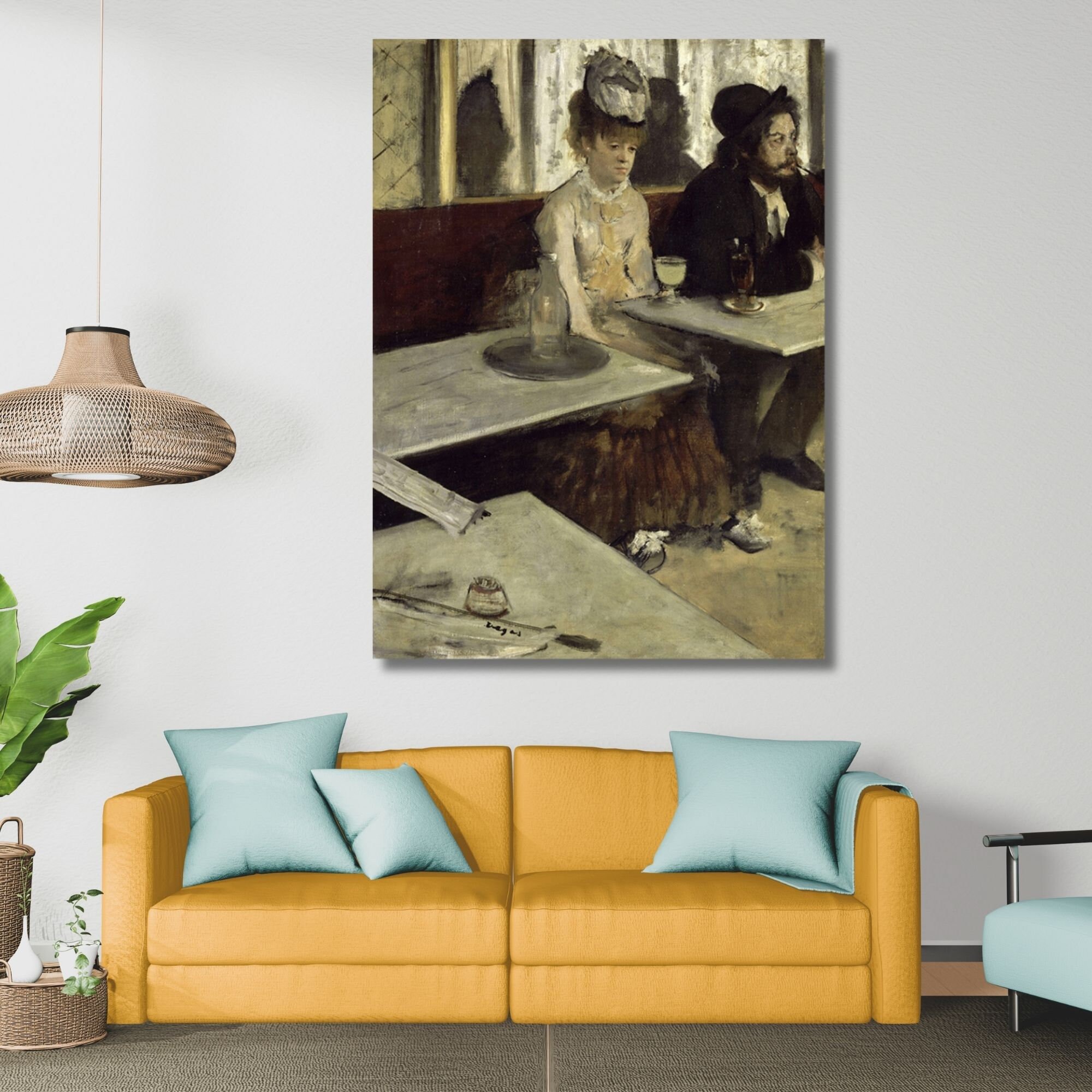In a Café by Edgar Degas Canvas Wall Art in a Café by Edgar Degas ...