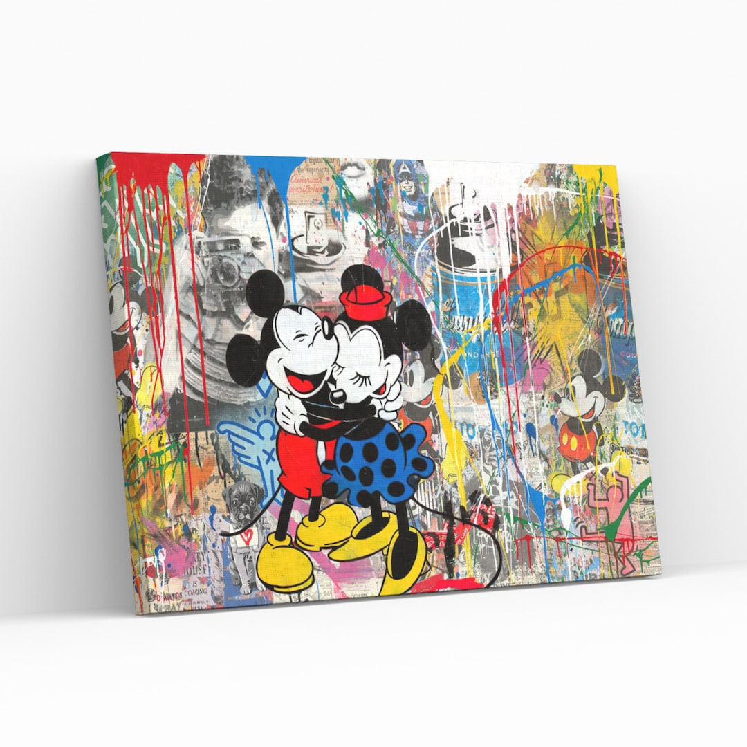 Mickey Mouse Graffiti Illustration Banksy Home Decor Design Kidsroom ...