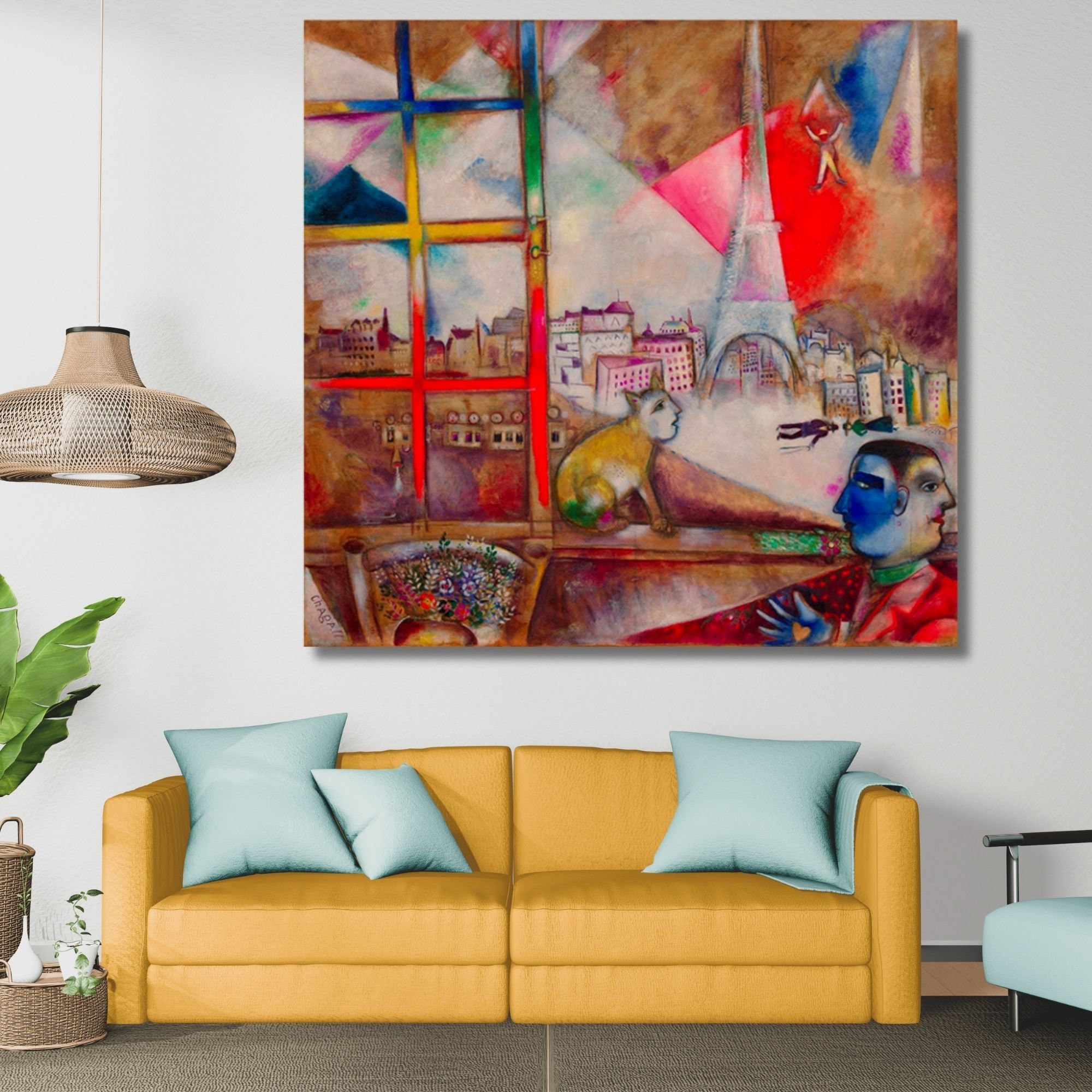 Paris Through the Window by Marc Chagall Cubist Artwork - Etsy UK