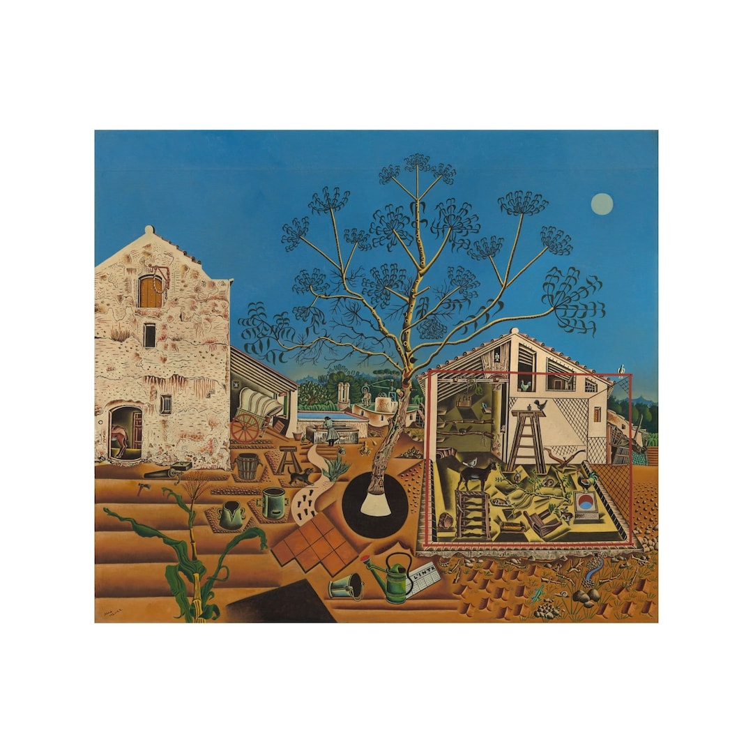 The Farm by Joan Miro Canvas Wall Art Print Gicleé Landscape Canvas ...