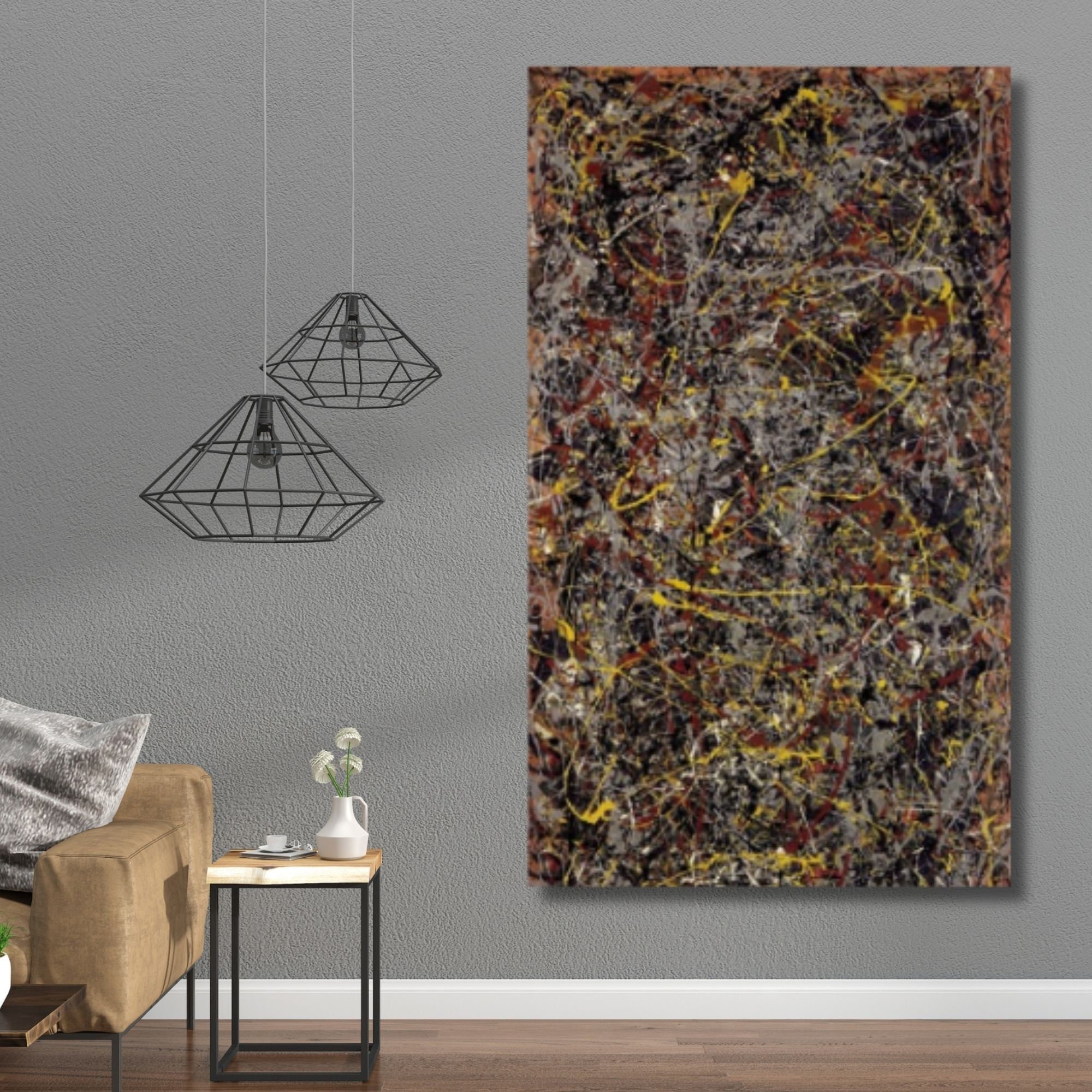Jackson Pollock No.5 Abstract Expressionist Canvas Wall Art Painting - Etsy