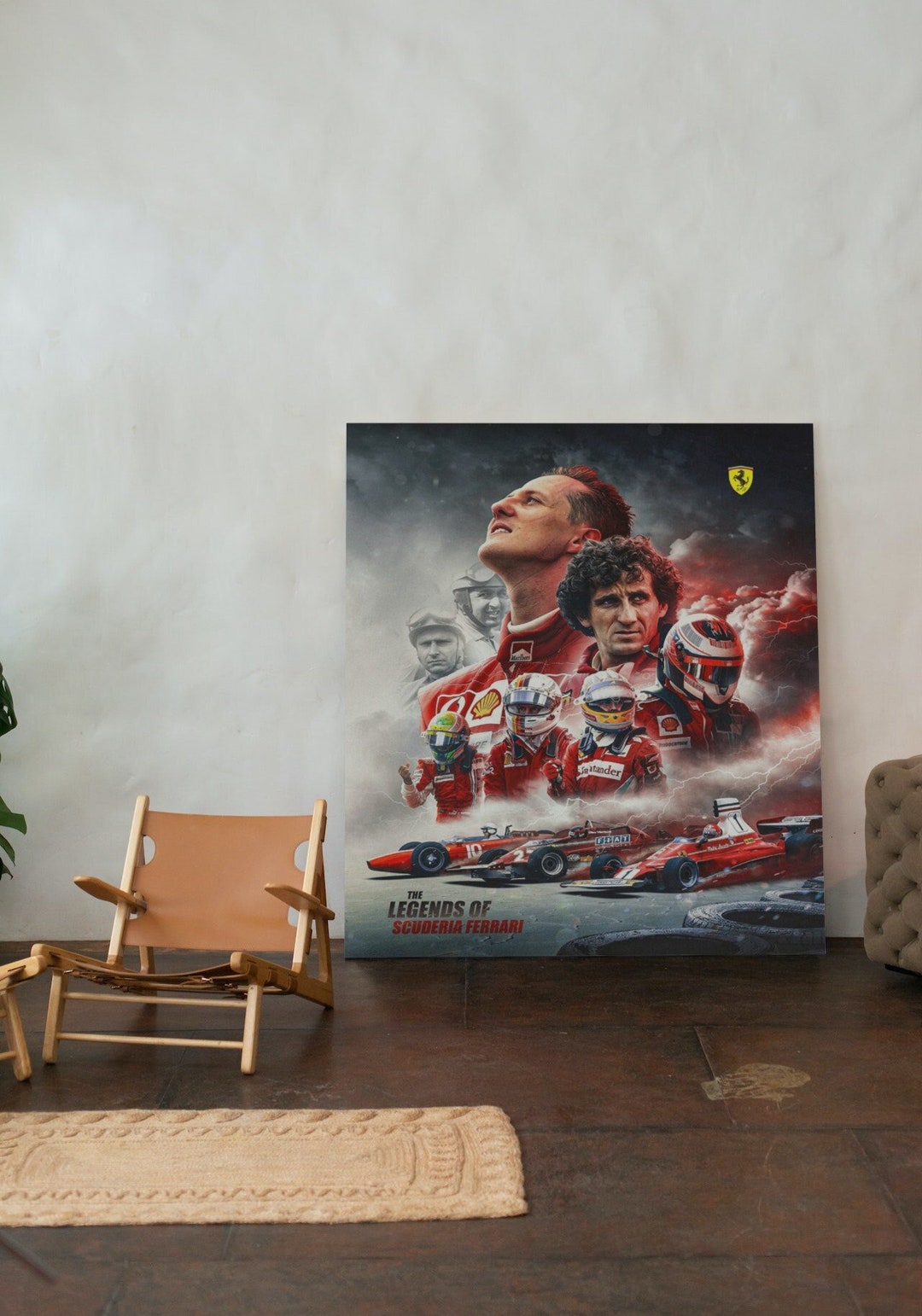 Legends of Scuderia Canvas Wall Art Ferrari F1 Team Wall Hanging Decor ...