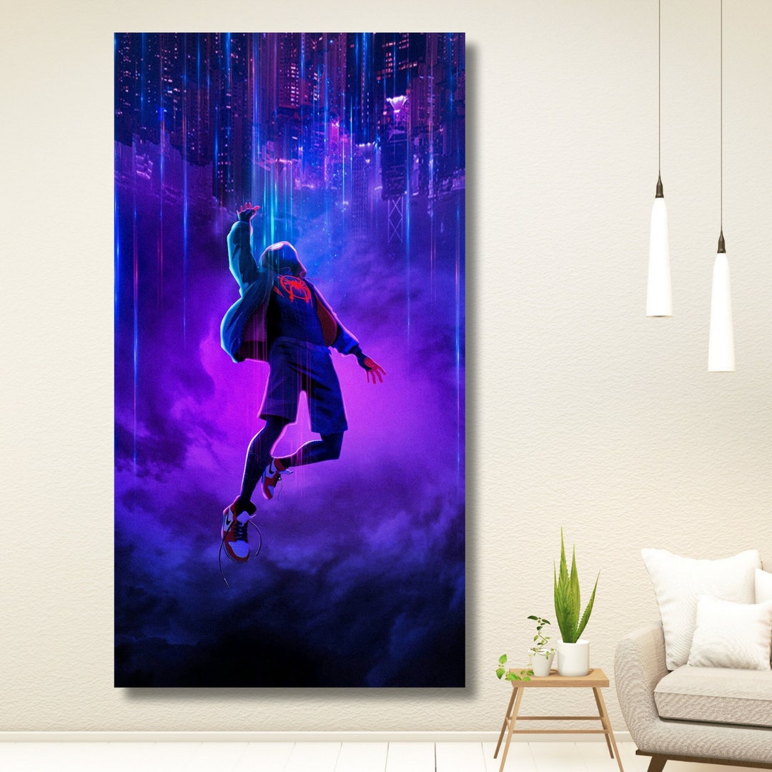 Spiderman Into Spiderverse Marvel Character Home Wall Decor Kids Room ...