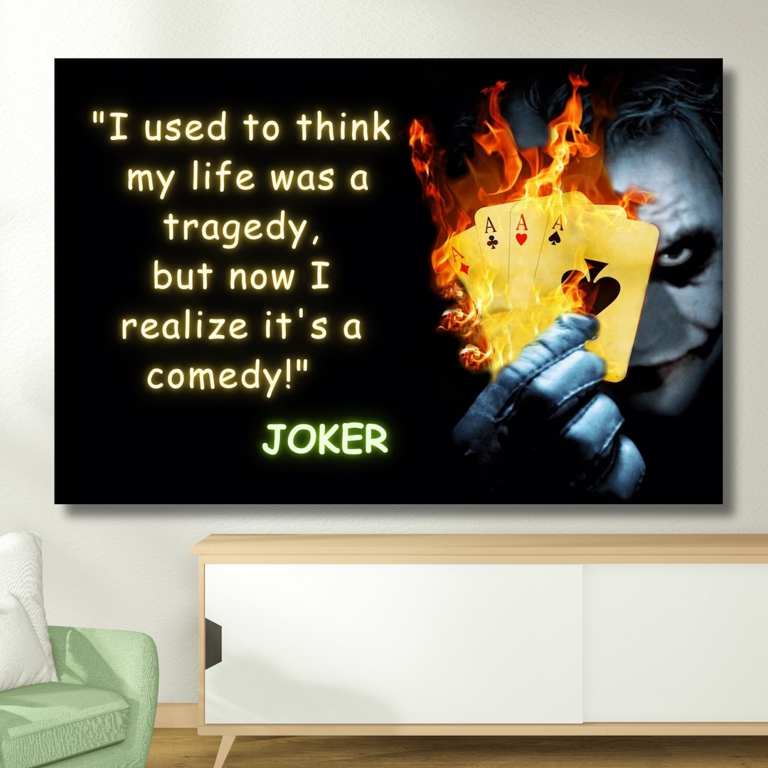 Joker Quotes Design Humour Extra Large Luxury Comics Movie Animation ...