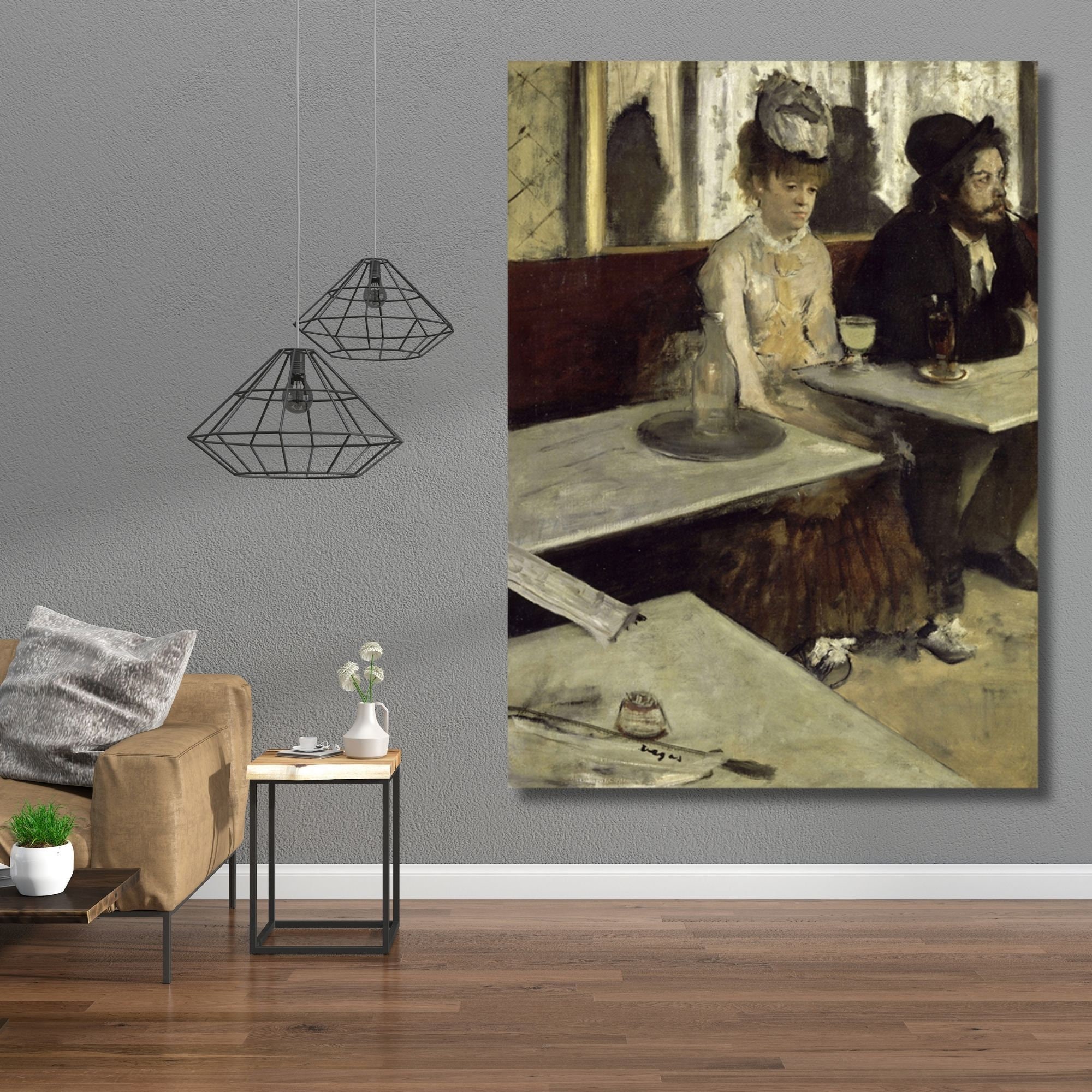 In a Café by Edgar Degas Canvas Wall Art in a Café by Edgar Degas ...