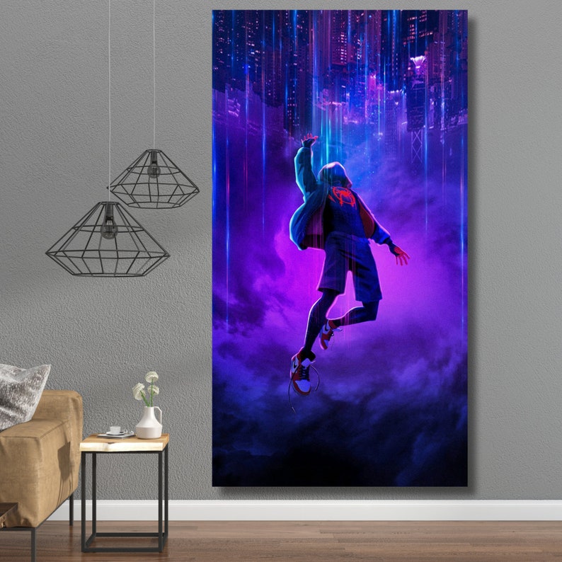 Spiderman Into Spiderverse Marvel Character Home Wall Decor - Etsy