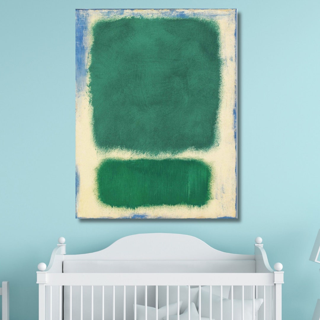 Mark Rothko Green White Rothko Style Rectangular Abstract Reproduction ...
