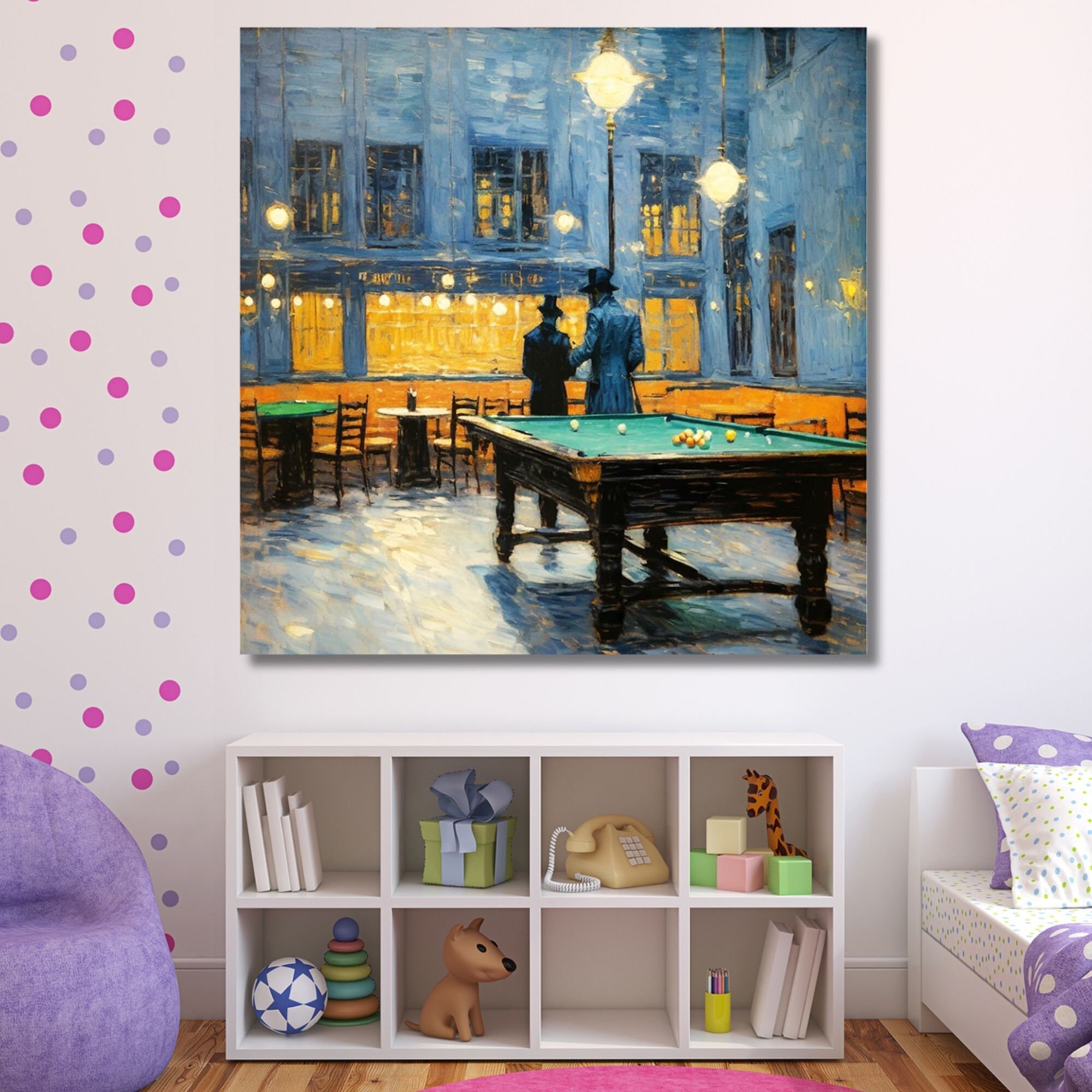 Imaginary Van Gogh Style Cafe Canvas Wall Art Van Gogh Style Kidsroom ...