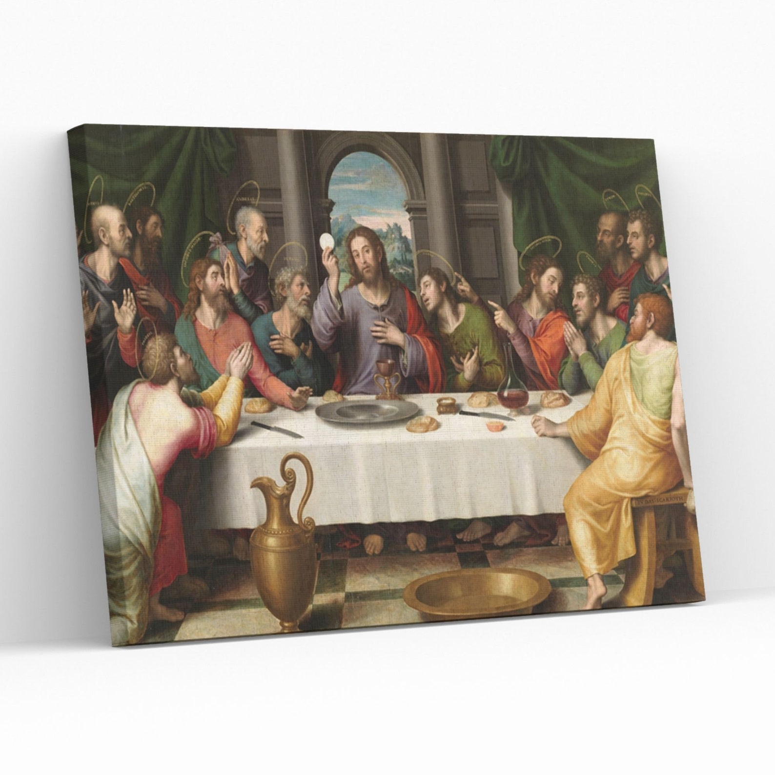 Last Supper Juan De Juanes Canvas Wall Art Renaissance Famous Artwork Reproduction Art Lover ...