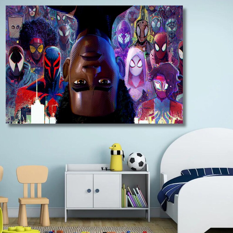Miles Morales, Spiderverse Canvas Art – Superhero Wall Decor - Etsy