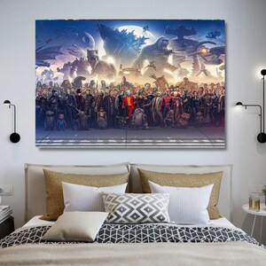 150 Movie Blockbuster Characters Canvas Wall Art Poster Print Movie Eye ...