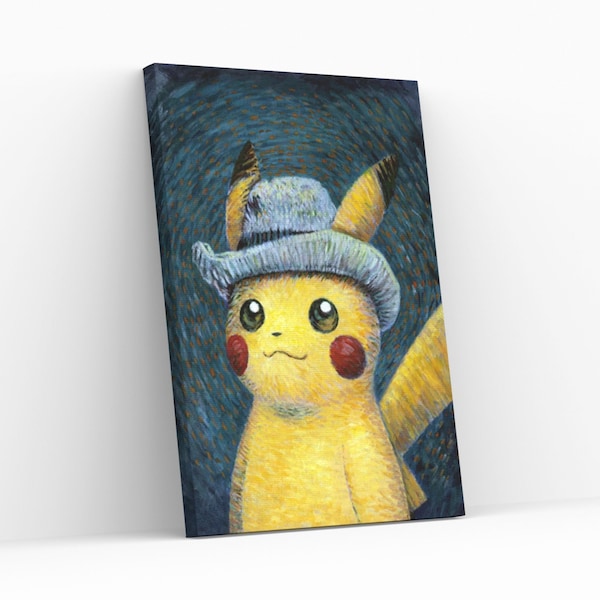 Pikachu Van Gogh Canvas Art - Etsy