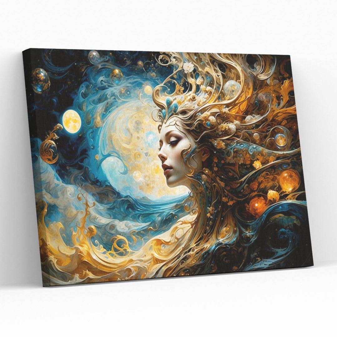 Starry Night BG Abstract Beauty Canvas Wall Art Starry Night Themed ...