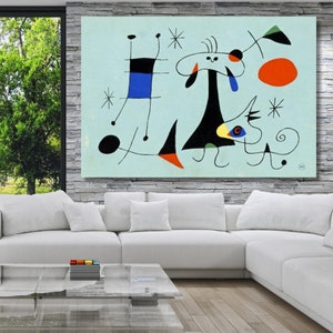 Joan Miro the Sun Surreal Artwork Reproduction Home Decor Kidsroom Gift ...