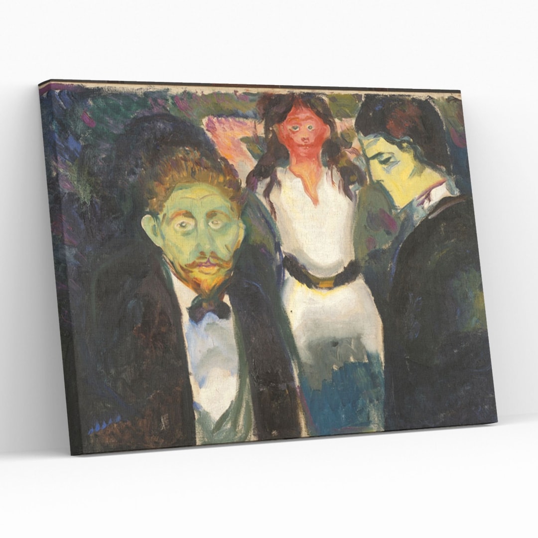Edvard Munch Jealousy Expressionism Canvas Wall Art Vintage Wall ...