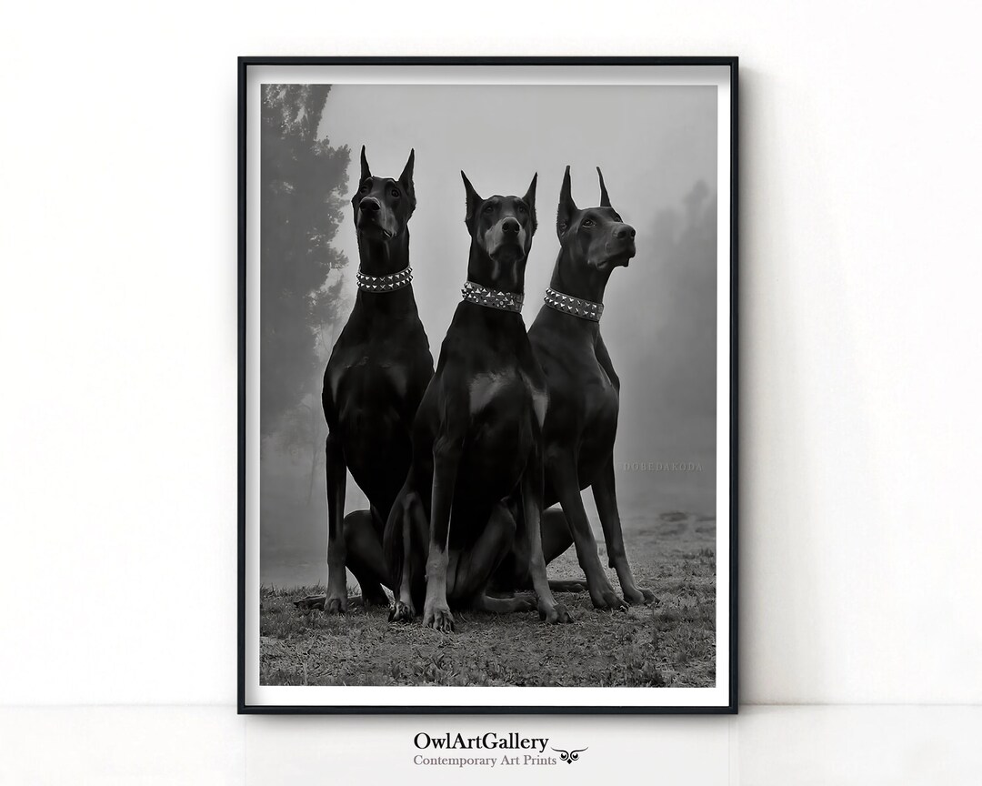 Doberman Pinscher Print, Luxury Fashion Poster, Doberman Wall Art ...